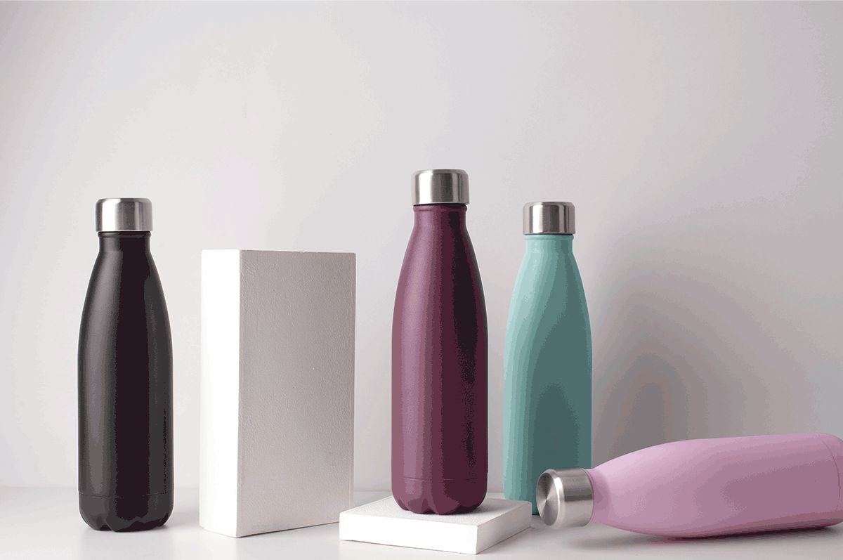 Botellas reutilizables de vidrio y acero - Servei Estació