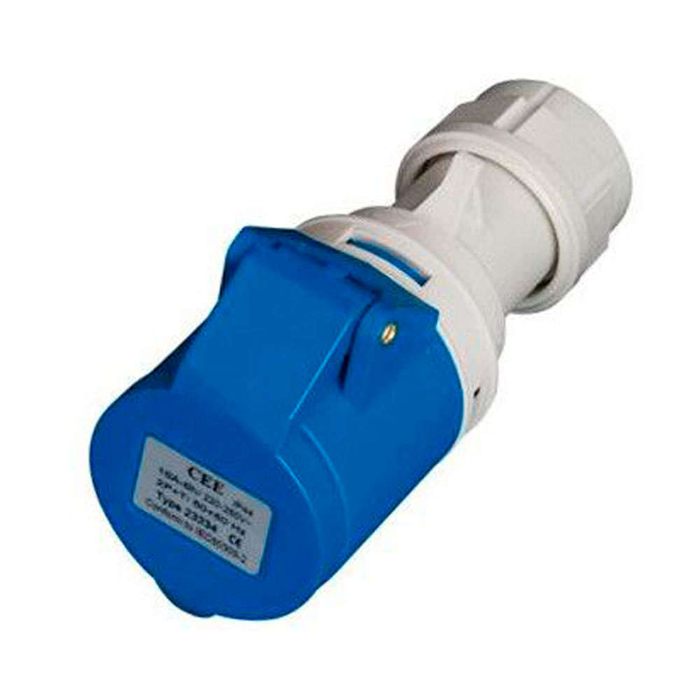 Clavija Aérea Cetac 16a Azul Hembra