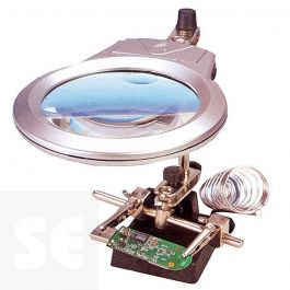 Brazo Articulado con Lupa - 2 Leds | Comprar en SERVEI ESTACIÓ