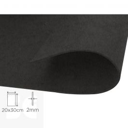 Fieltro Acrílico Negro 1u. 20x30cm.X2mm. 220gr./M2