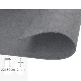 Fieltro Acrílico Gris 1u. 20x30cm.X2mm. 220gr./M2