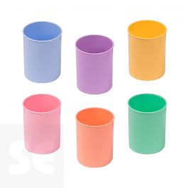 Cubilete Organizador Plástico Opaco Rosa Pastel