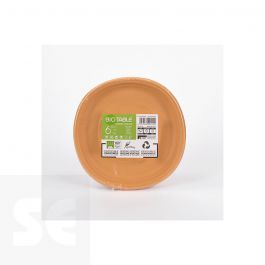 Plato Compost. Ecolike Biograin Naranja Diam. 22 Cm 6 Uds | Comprar en ...