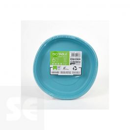 Plato Compost. Ecolike Biograin Azul Diam. 22 Cm 6 Uds | Comprar en ...