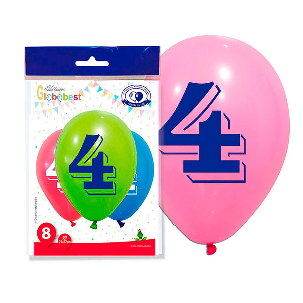 Globo Número 4 - 8 uds.| SERVEI ESTACIÓ